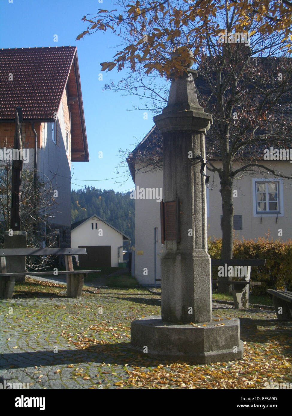 The Kefermarkt Pillory (Pranger) in Austria, a historical site ...