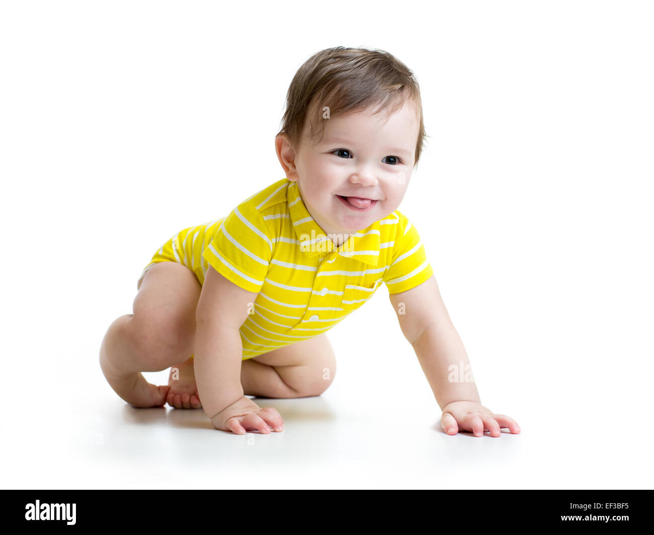 funny baby crawling Stock Photo - Alamy