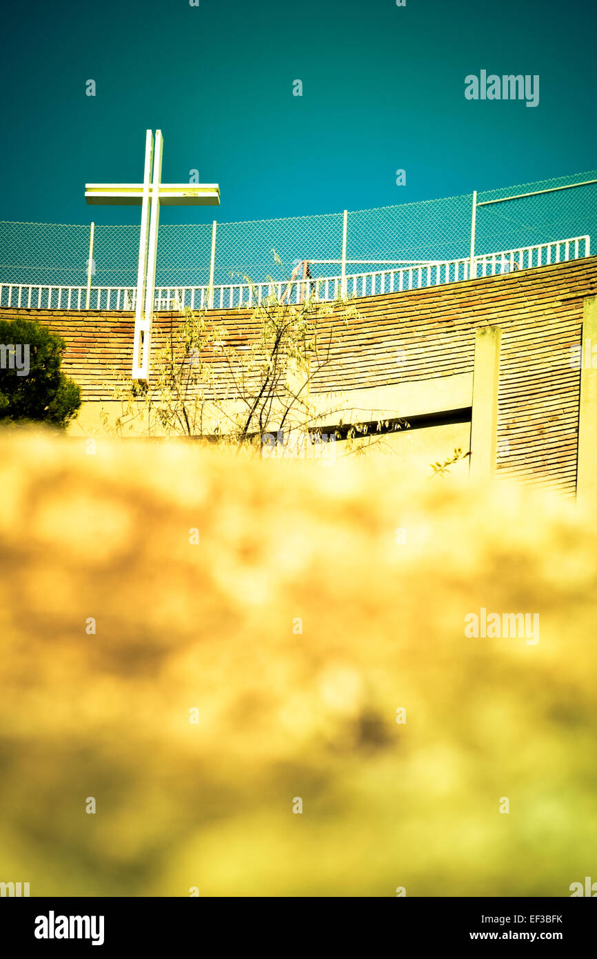 Cross on a building Stock Photo - Alamy