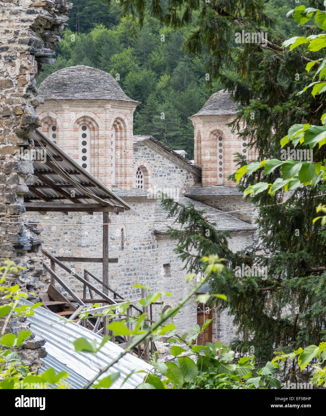 The Old Dionysios Monastery, located on Mount Olympus in Greece, is an ...