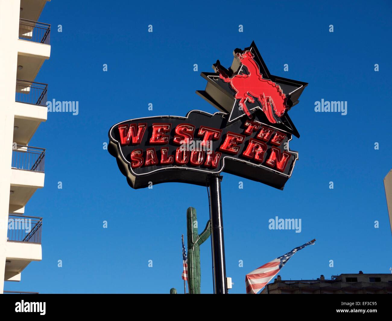 The Western Saloon bar sign Stock Photo - Alamy