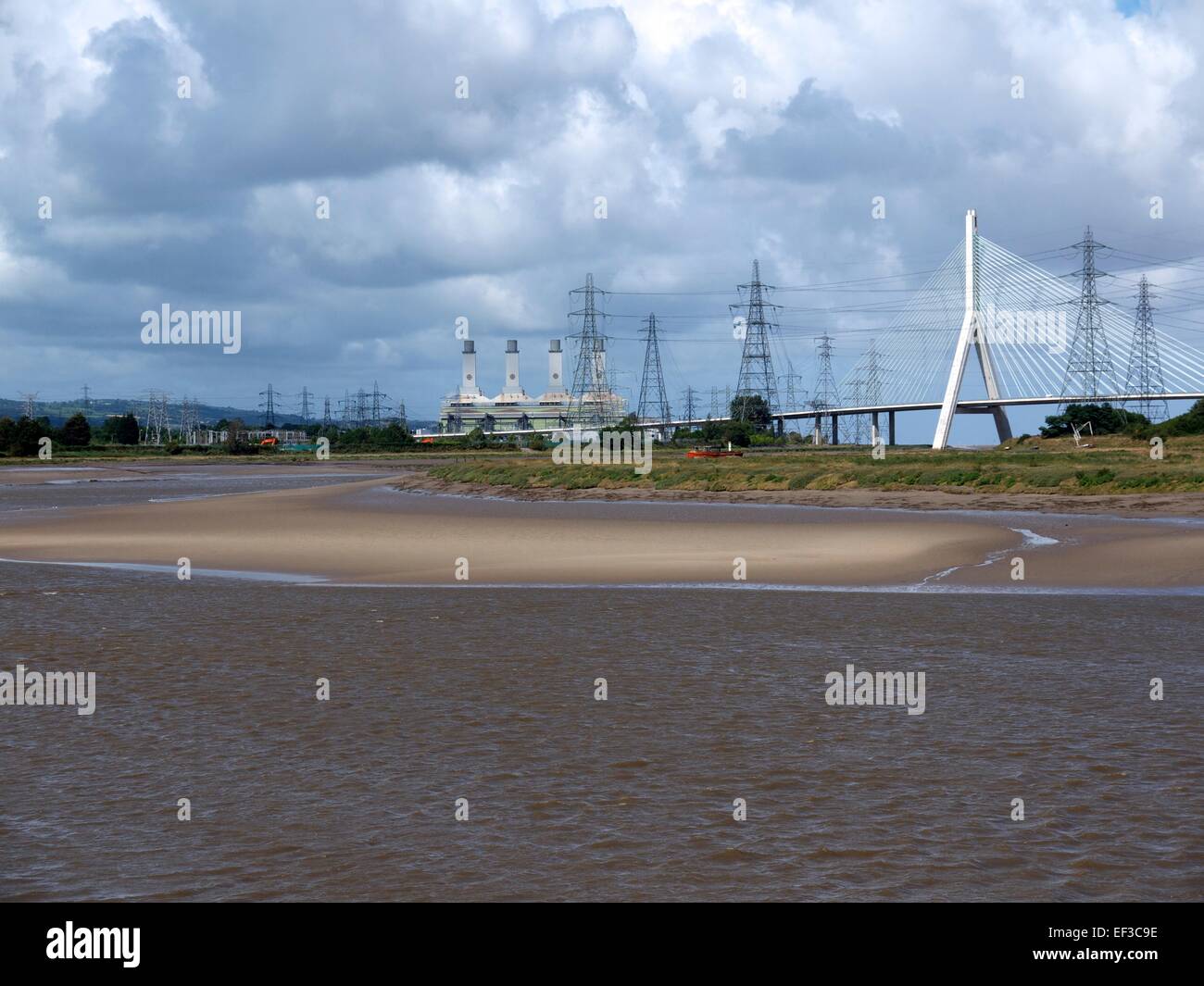 The Flintshire Bridge over the Dee Estuary Stock Photo - Alamy