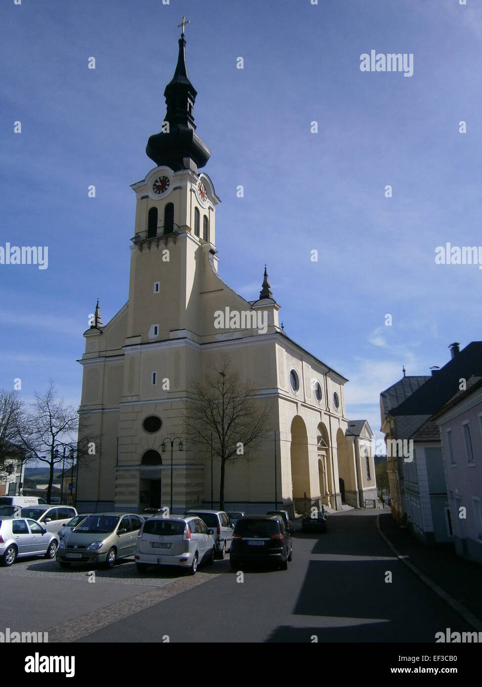 'Reichenthal Kirche' is an oil painting depicting a German church in a ...