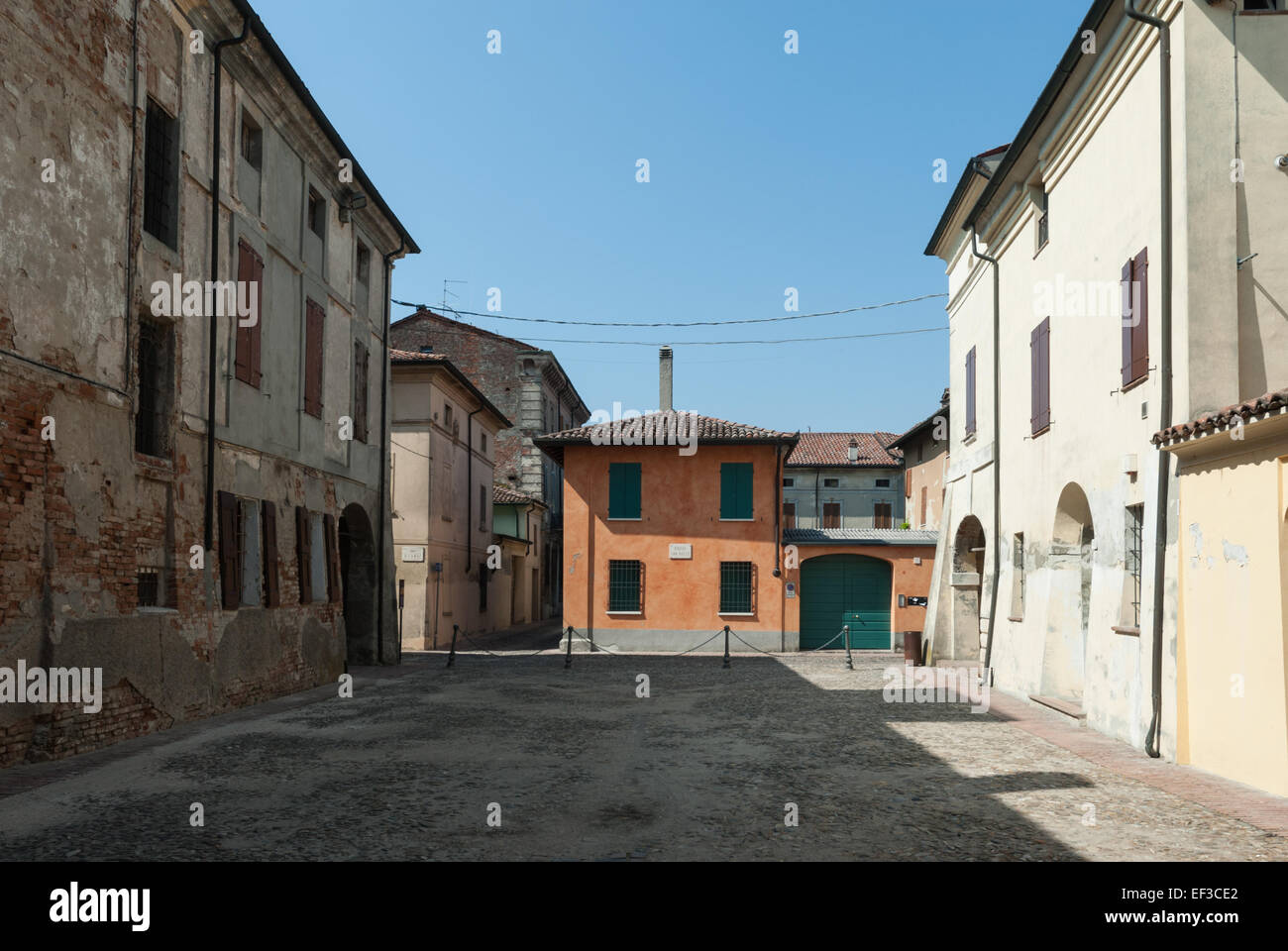 The image showcases Piazza San Rocco in Sabbioneta, Italy, an example ...