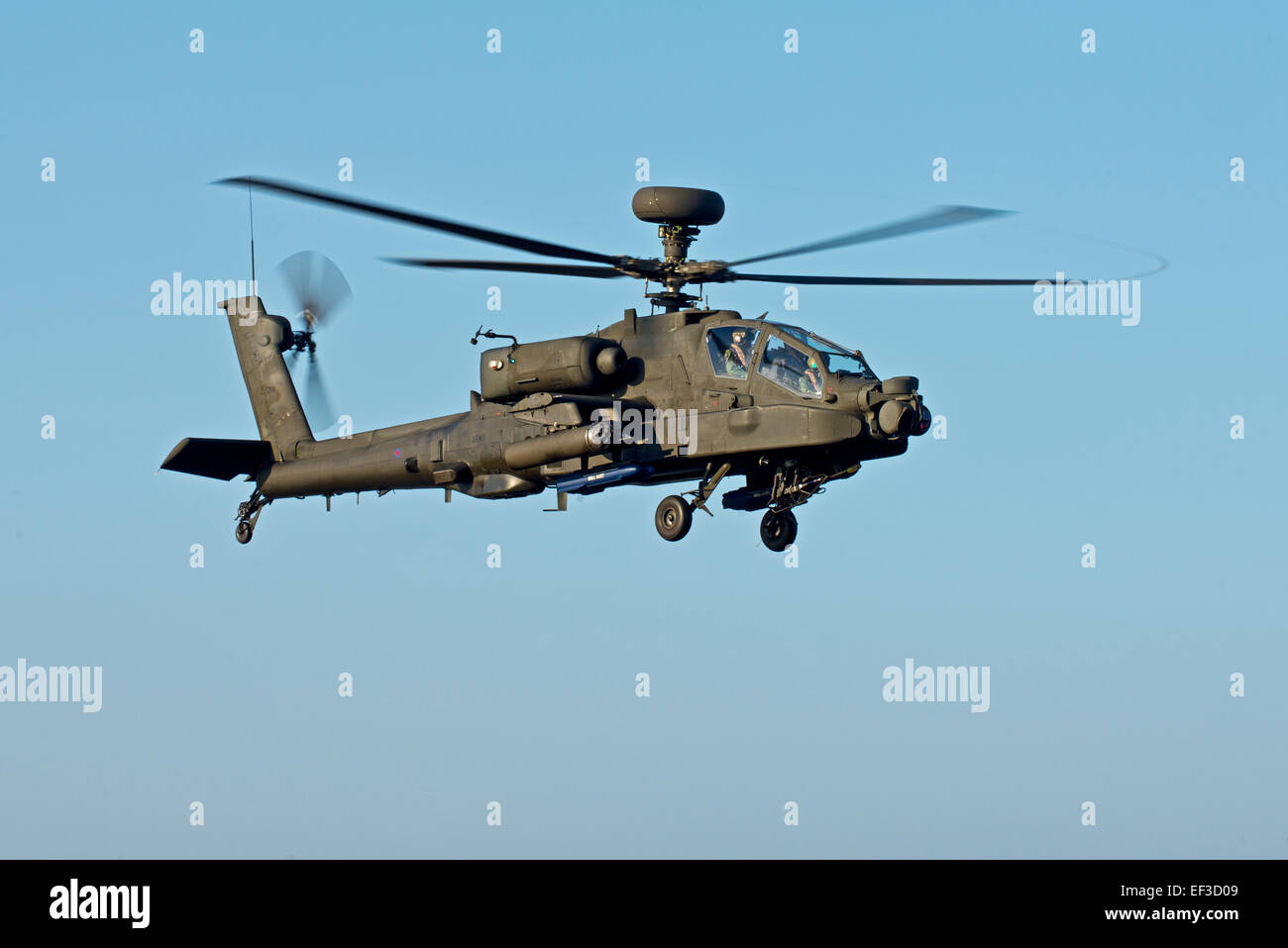 Apache helicopters training at raf Valley Anglesey North Wales Uk Stock ...