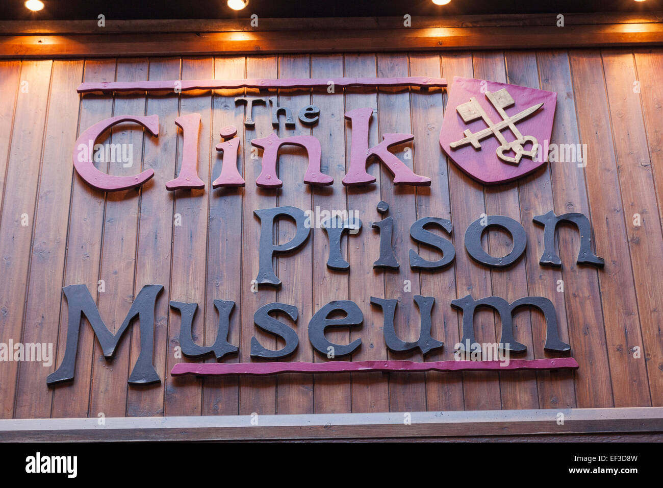 England, London, Southwark, The Clink Prison Museum Sign Stock Photo ...