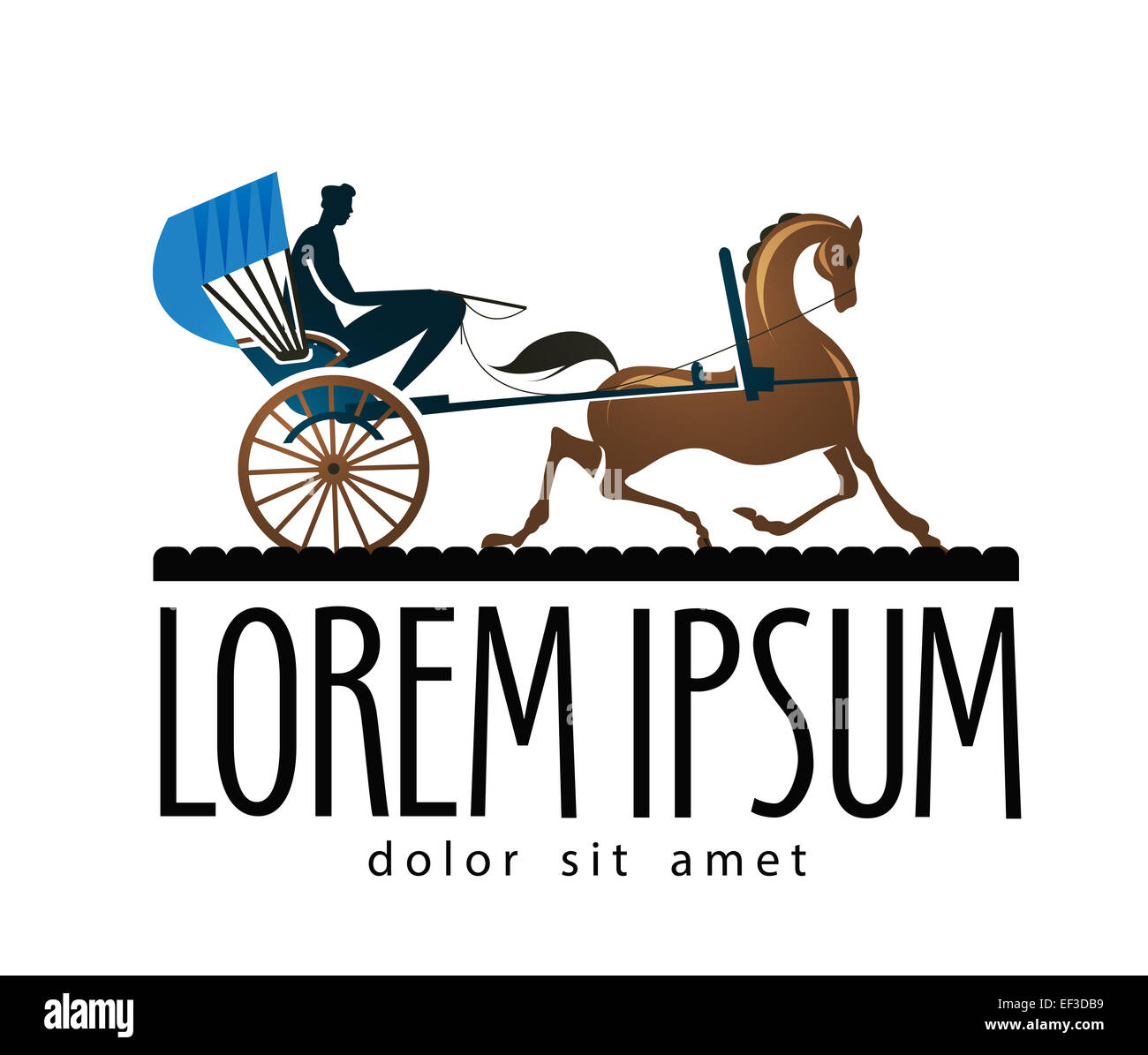 carriage vector logo design template. transport or horse icon Stock ...