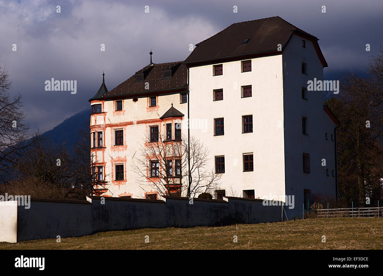 Schloss Schneeburg, viewed from the southeast, is a historic castle ...