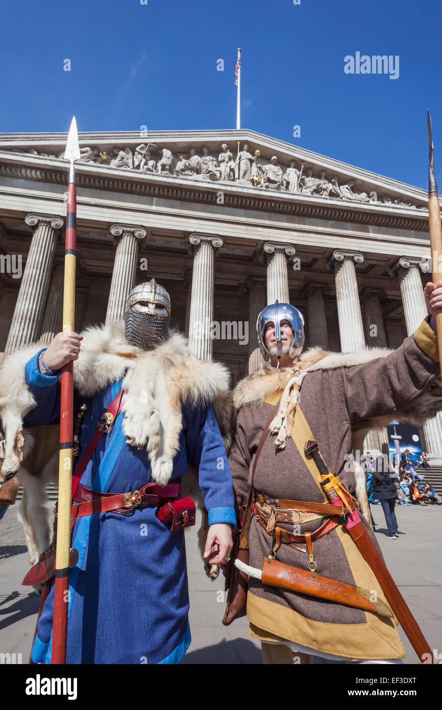 England, London, British Museum, Characters Dressed in Anglo-Saxon ...