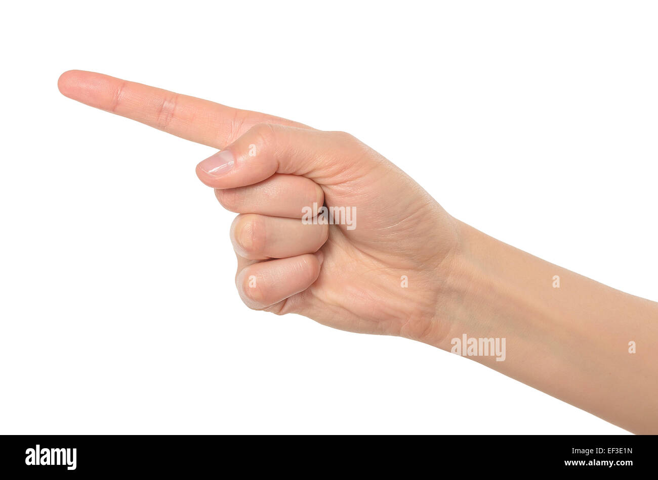 Woman hand indicates Stock Photo - Alamy
