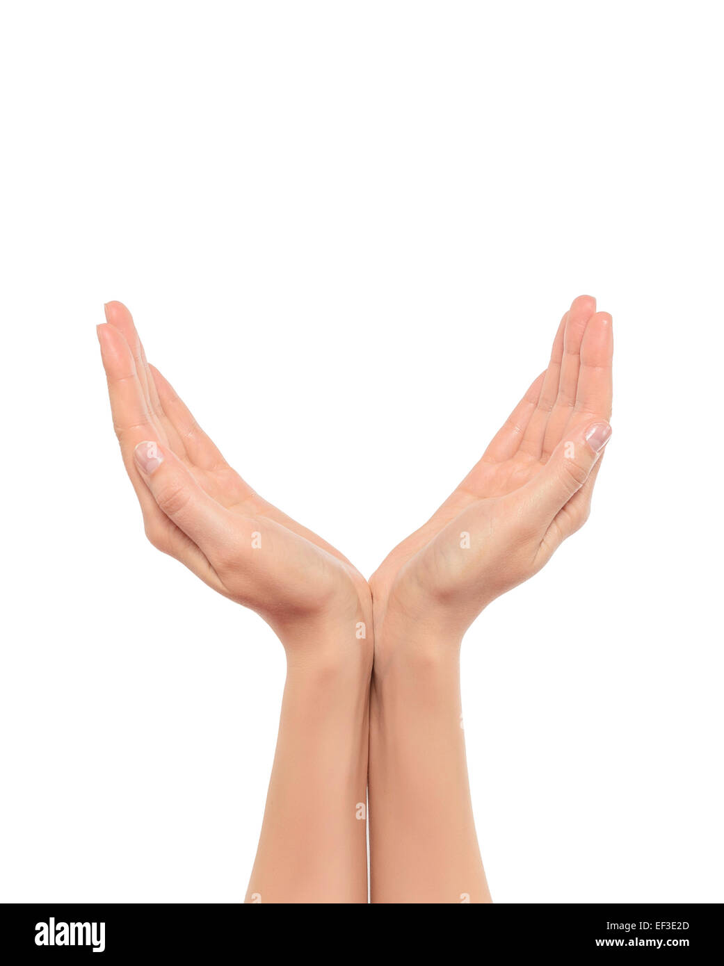 Closeup female opened hands Stock Photo - Alamy