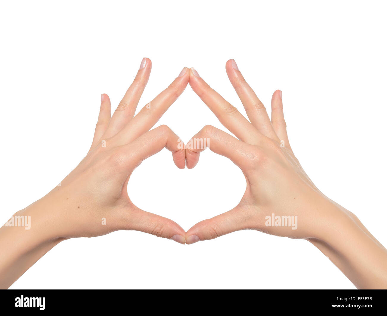 Heart from hands Stock Photo - Alamy
