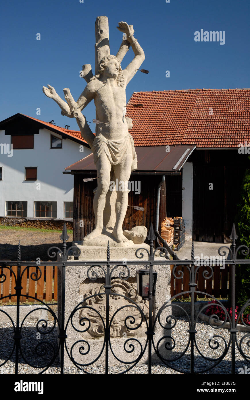 The painting of St. Sebastian by an unknown artist from Thaur presents ...