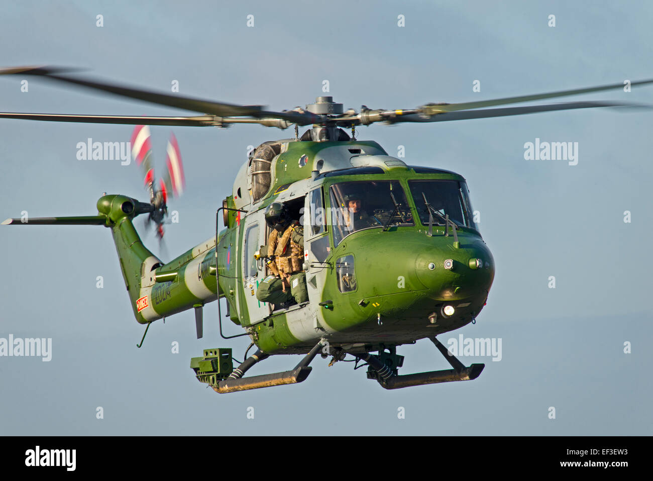 Lynx Helicopter RAF Valley Anglesey North Wales Uk training Stock Photo ...