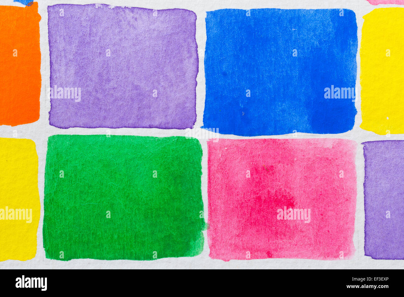 Hand painted blocks of watercolor made by the photographer Stock Photo ...