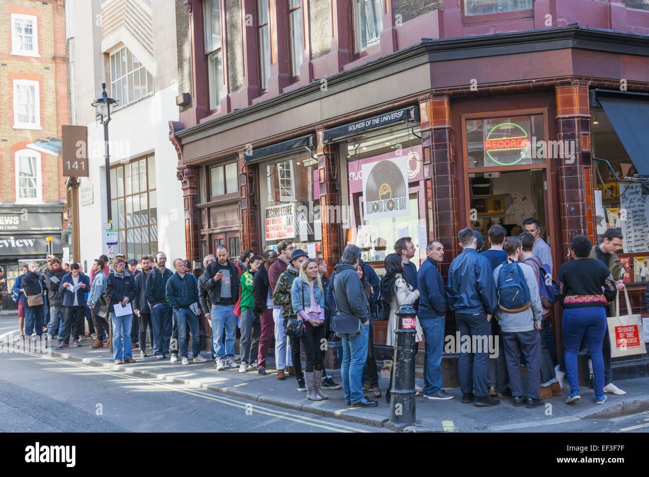 England, London, Soho, Berwick Street, World Record Shop Day, Crowds ...