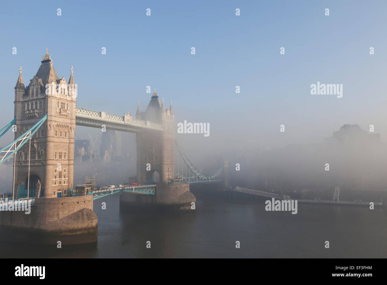 England,London,Tower Bridge and Fog Stock Photo - Alamy