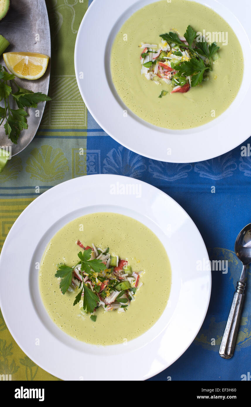 Creamy avocado soup hi-res stock photography and images - Alamy