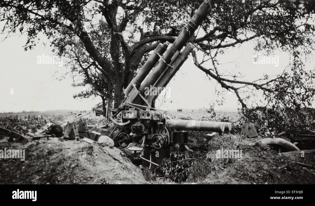 This photo from the George Peck Collection features an 8.8 cm FlaK 18 ...