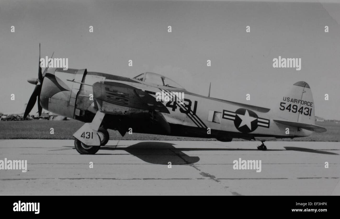 Republic F-47D Thunderbolt, serial number 45-49431, was a P-47D-40-RA ...