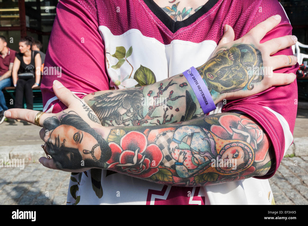 England, London, London Tattoo Convention, Tattoo Stock Photo - Alamy