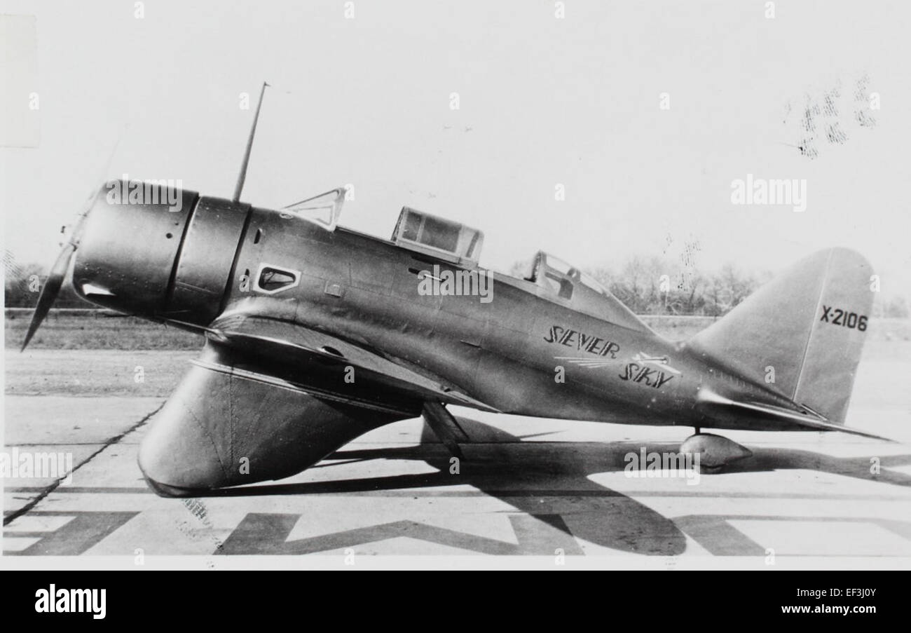 The Seversky P-35, a 1930s American fighter aircraft, was converted in ...