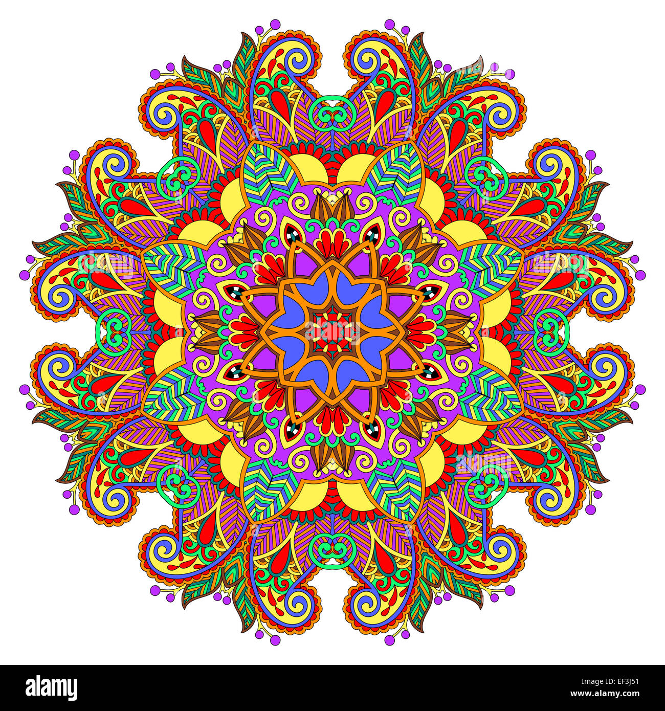 decorative spiritual indian symbol of lotus flower Stock Photo - Alamy