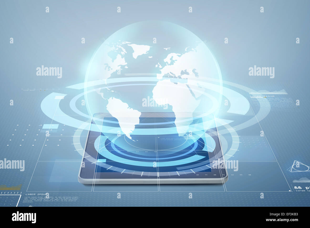 Hologram projection globe hi-res stock photography and images - Alamy