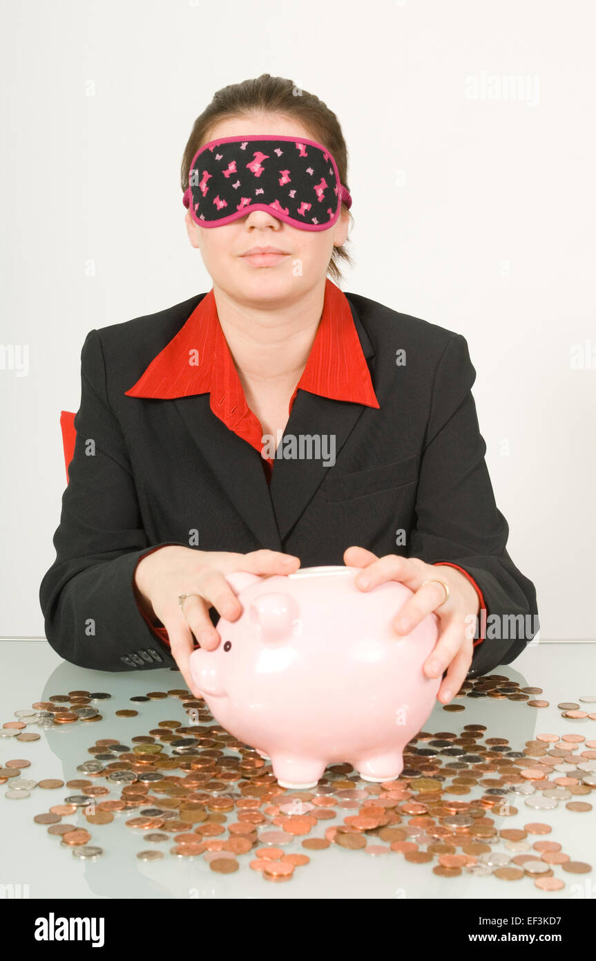 Blindfolded woman hi-res stock photography and images - Alamy