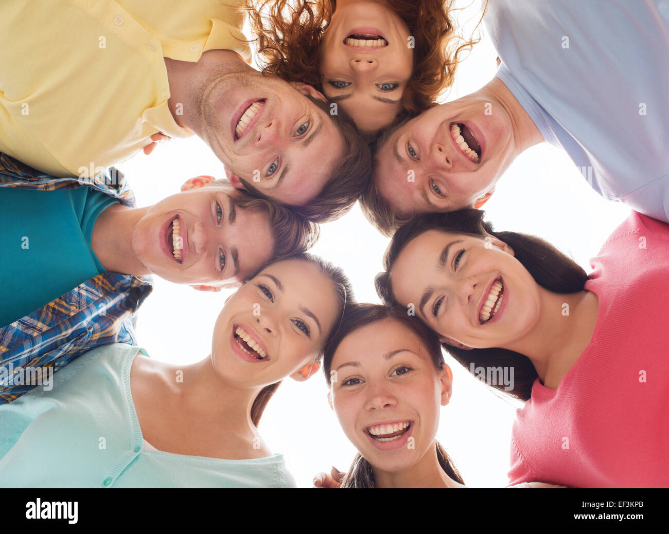 group of smiling teenagers Stock Photo - Alamy