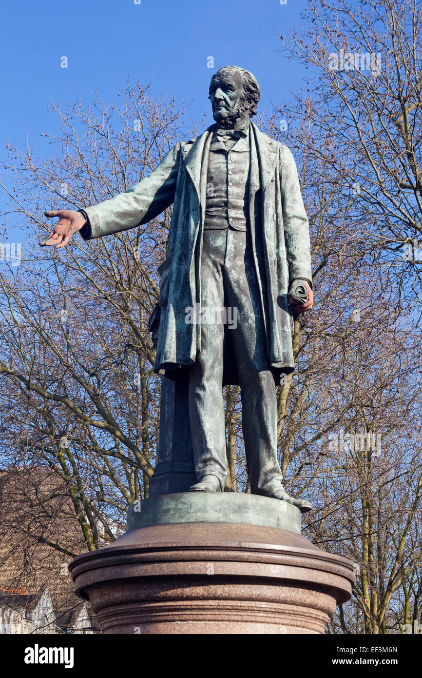 London, Bow A statue of Gladstone at Bow church. His hands were painted ...