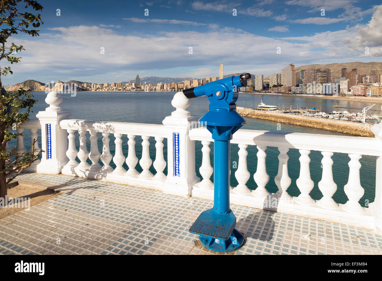 Benidorm bay as seen from one of its landmark viewpoints Stock Photo ...