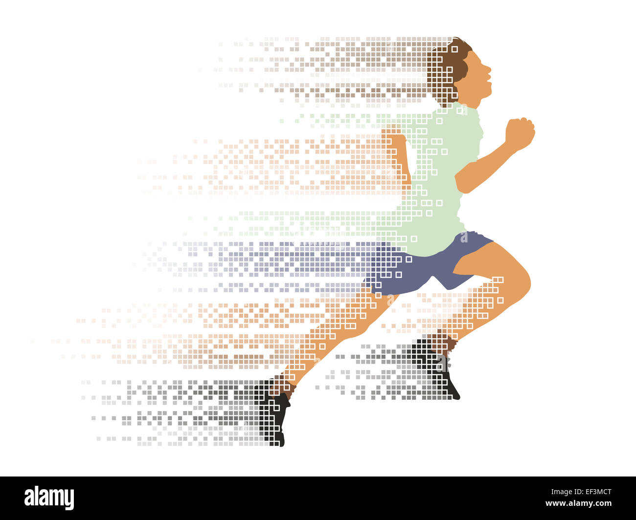 One young man running in the race Stock Photo - Alamy