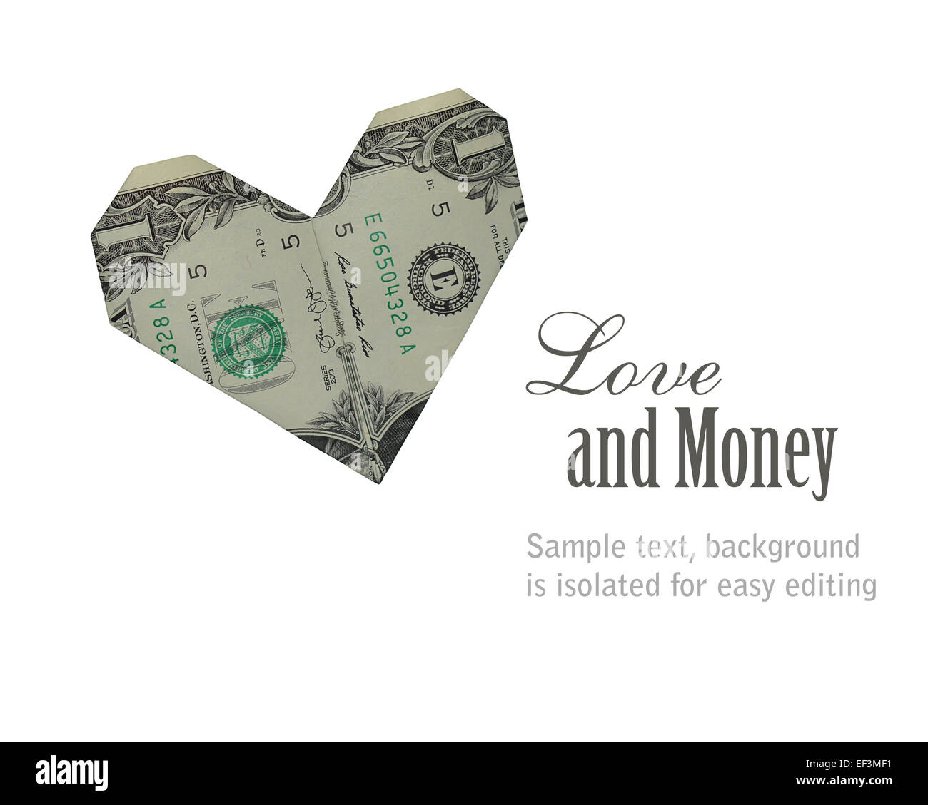 Love or money concept Cut Out Stock Images & Pictures - Alamy