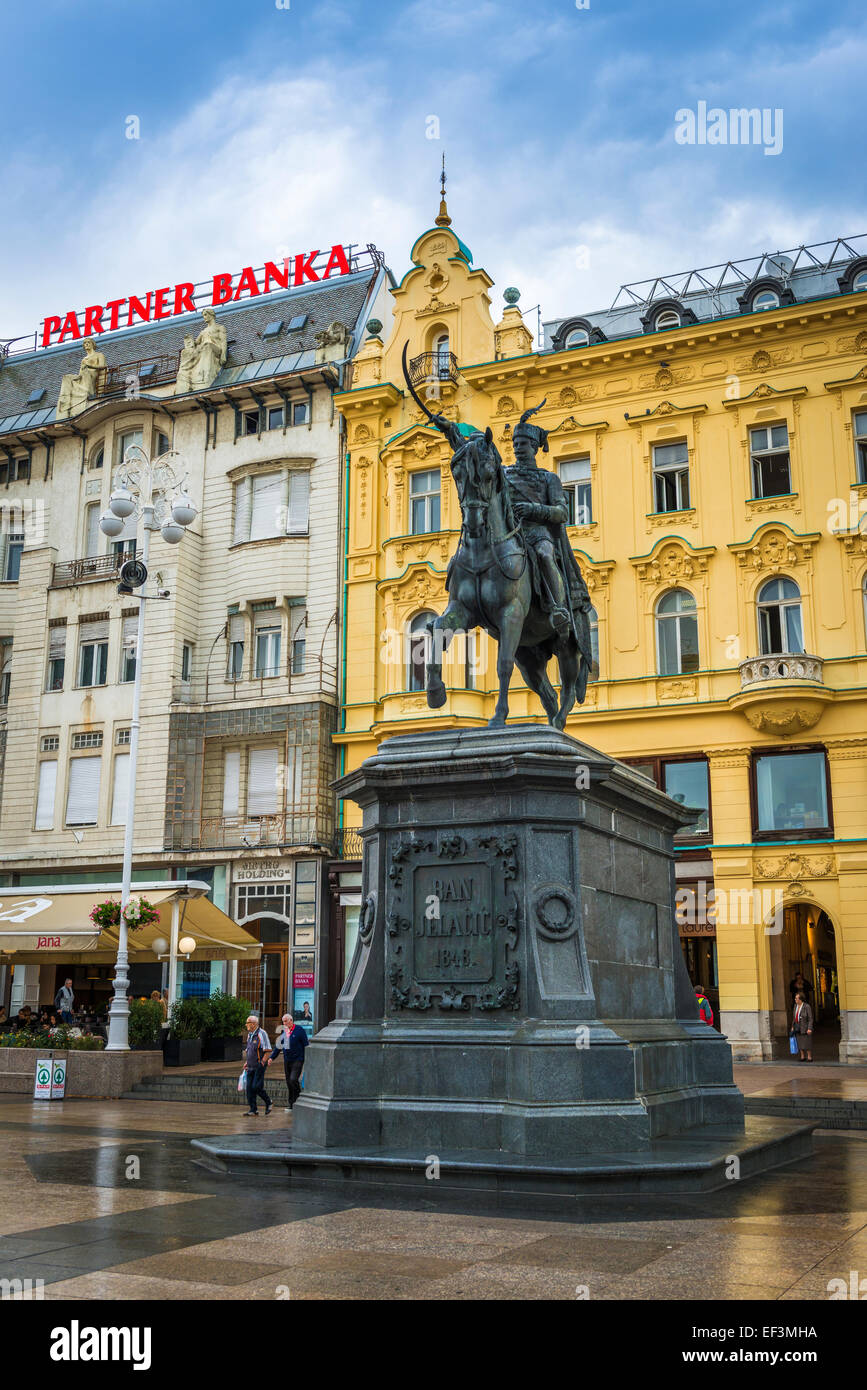 Josip Jelacic Statue in Jelacic Square, Zagreb, Croatia Stock Photo - Alamy Josip Jelacic Statue in Jelacic Square, Zagreb, Croatia Stock Photo - Alamy