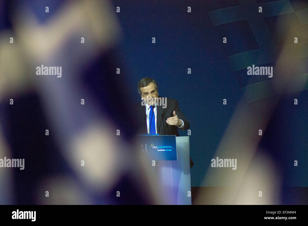 A. Samaras during party ralley. A. Samaras, greek Prime Minister ...