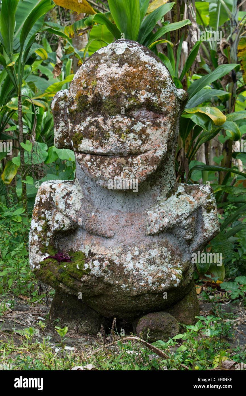 French Polynesia, Austral Islands, Raivavae. Moana Hei-Ata, historical ...