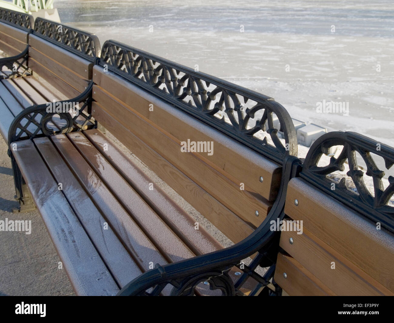Embankment of the pond in a park Stock Photo - Alamy