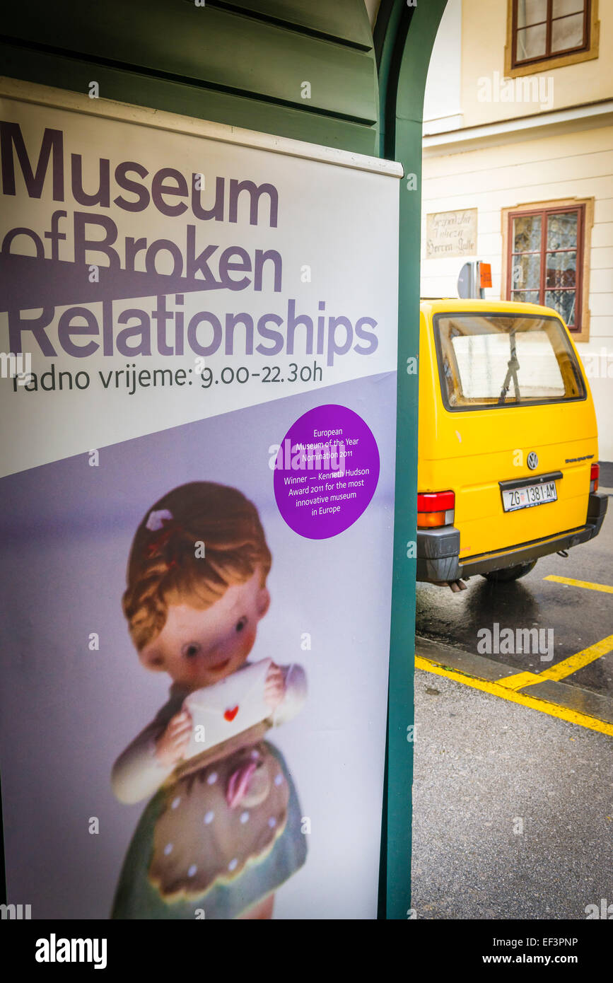 Entrance to the Museum of Broken Relationships in old town Gradec ...
