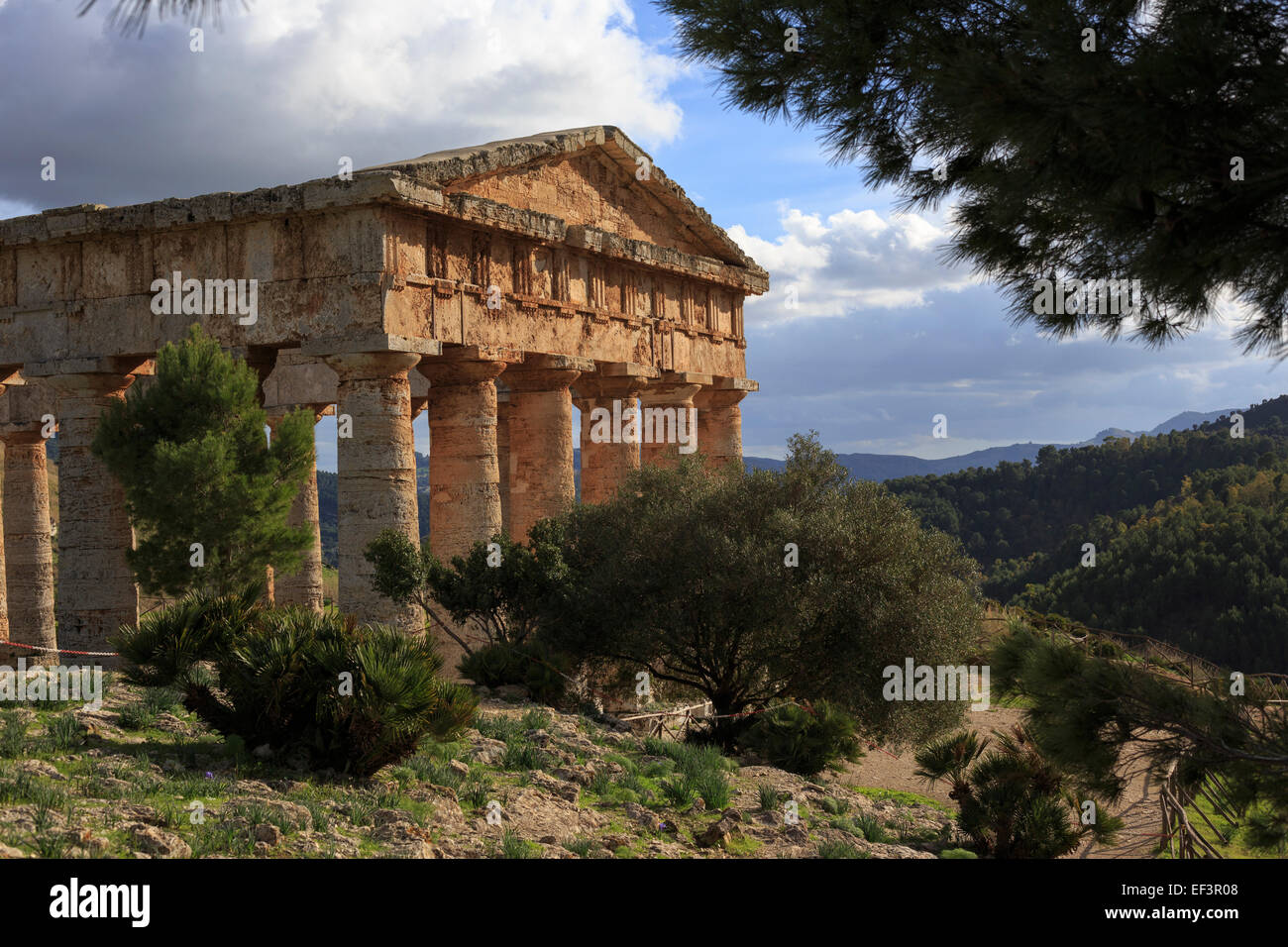 Segesta Greek temple in Sicily Stock Photo - Alamy