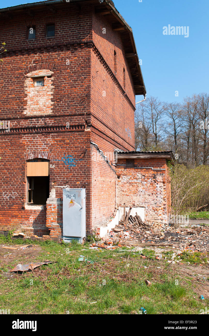 Old ruined, German House in the village. Spring season Stock Photo - Alamy