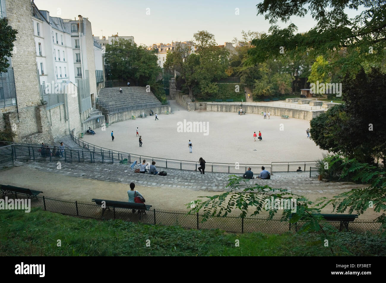Arènes de Lutèce - Roman amphitheatre in Paris, France Stock Photo - Alamy