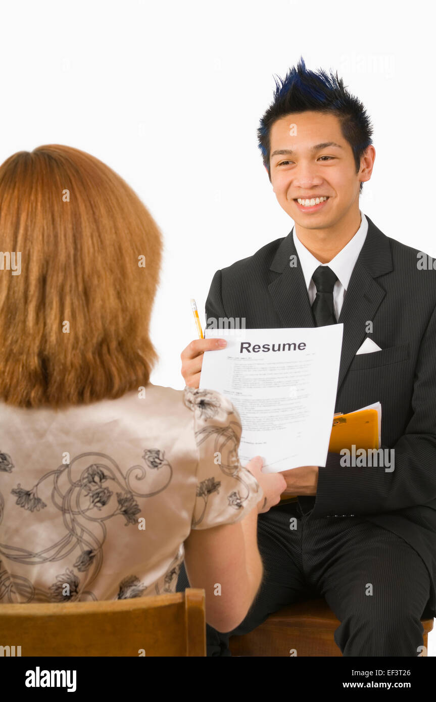 Half length interview hi-res stock photography and images - Alamy