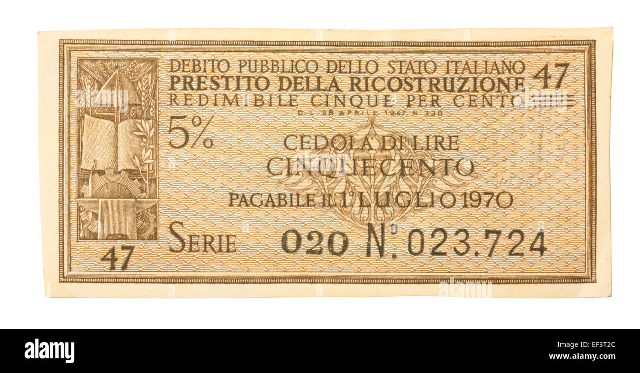 Old Italy bonds Stock Photo - Alamy