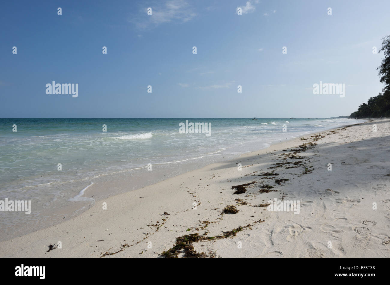 Diani beach in evening light, Diani, Ukunda, Kenya Stock Photo - Alamy