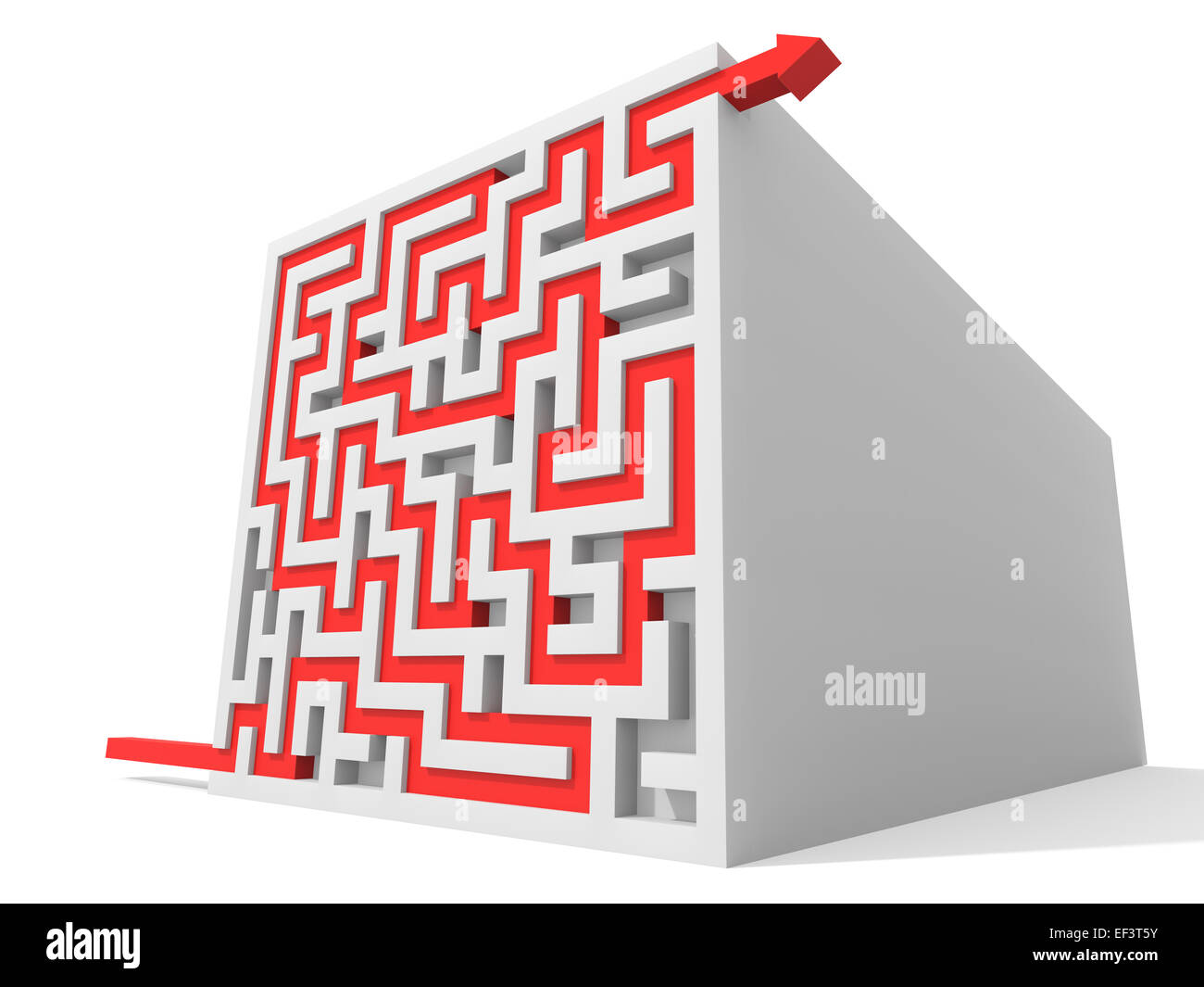 Solved maze hi-res stock photography and images - Alamy