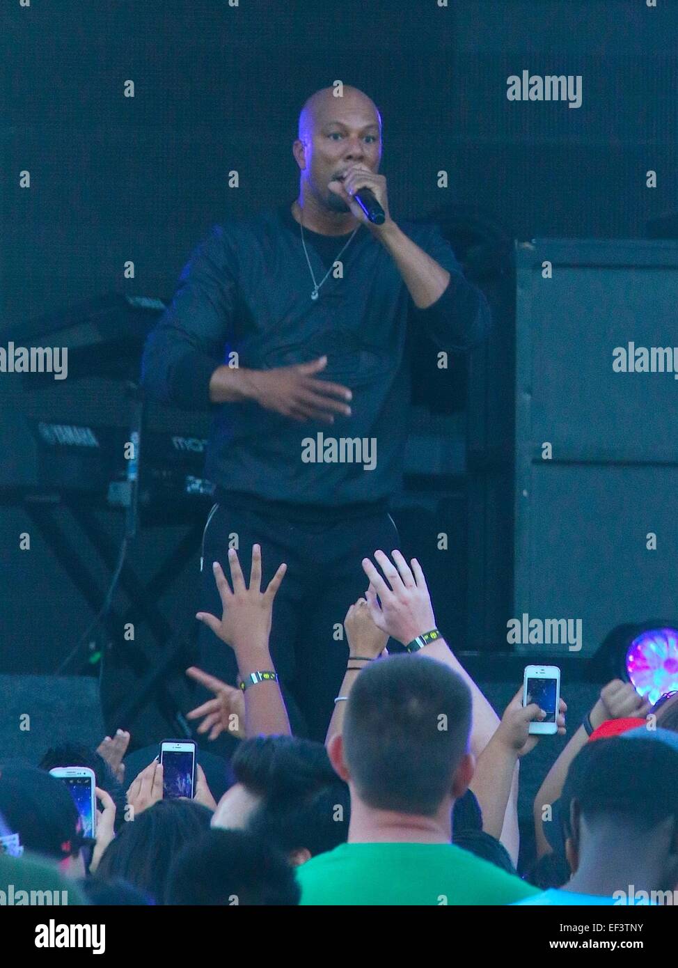 Rapper Common performs on stage at Jimmy Kimmel Live! in Hollywood ...