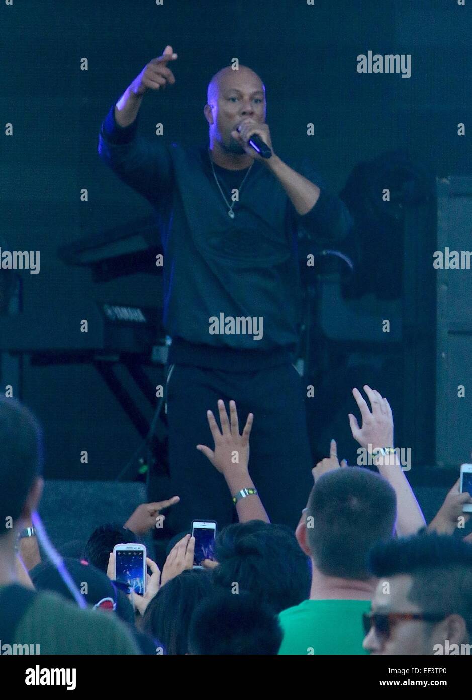 Rapper Common performs on stage at Jimmy Kimmel Live! in Hollywood ...