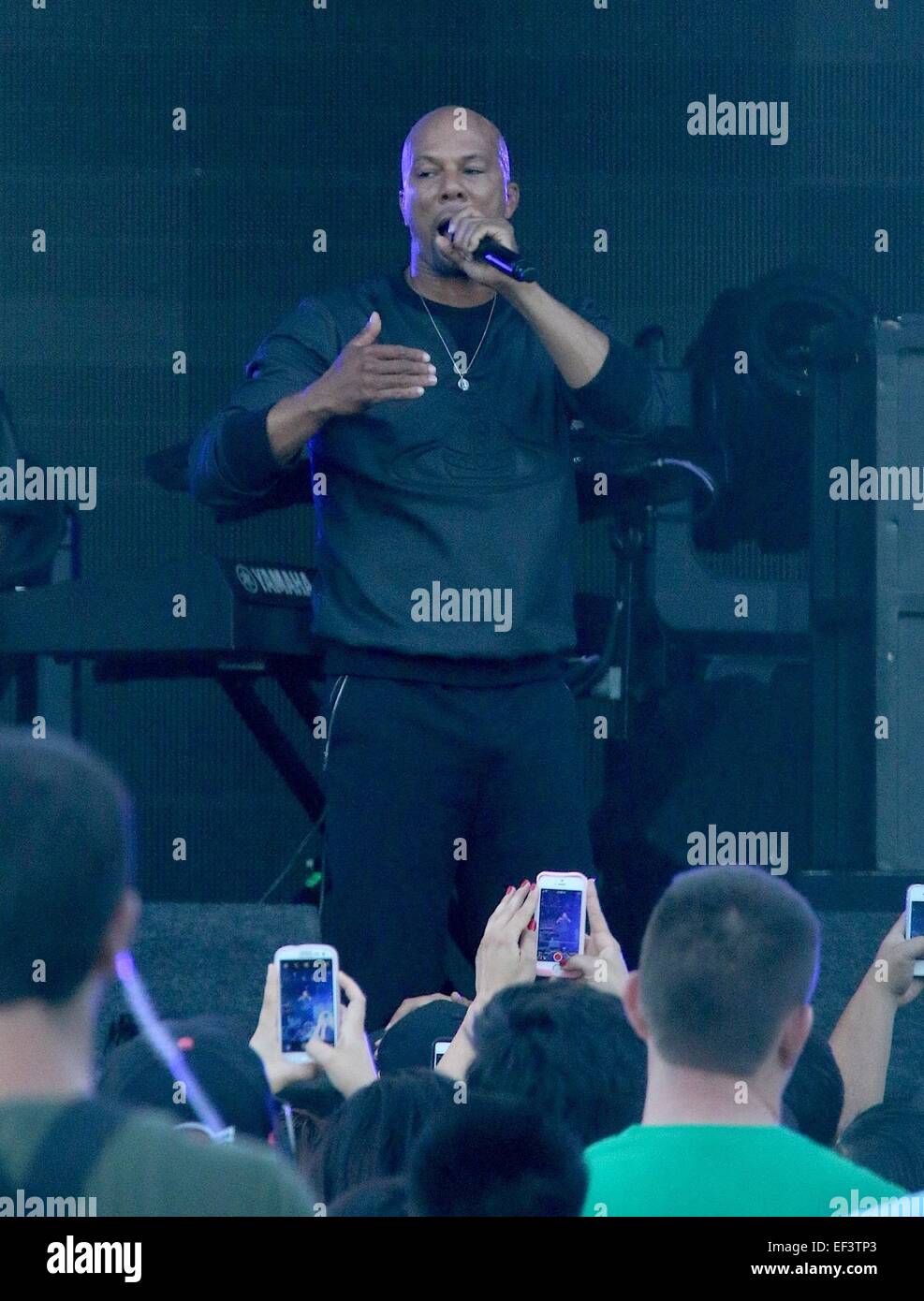 Rapper Common performs on stage at Jimmy Kimmel Live! in Hollywood ...