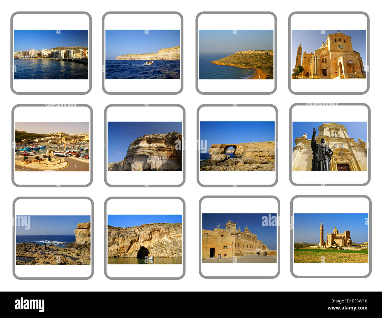 Travel Gozo Island Collage, one of the Maltese Islands Stock Photo - Alamy